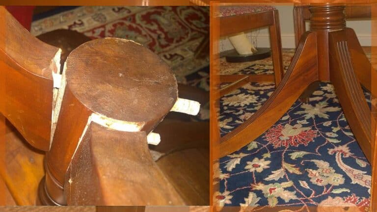Broken Table Base Repaired » MasterTech Furniture Repair