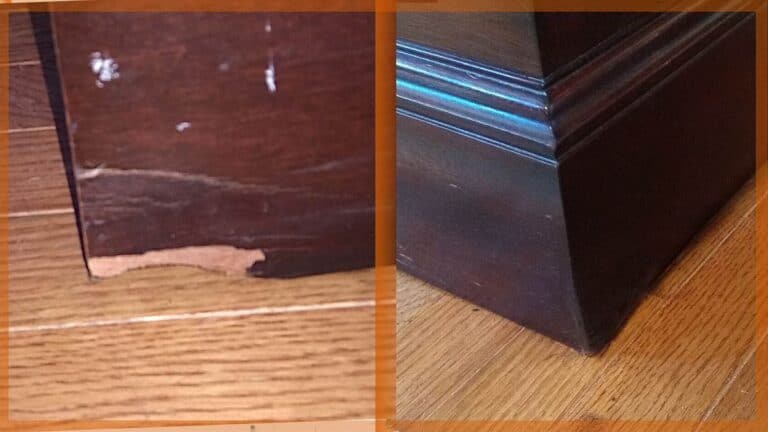 Broken Cabinet Base Saved » MasterTech Furniture Repair
